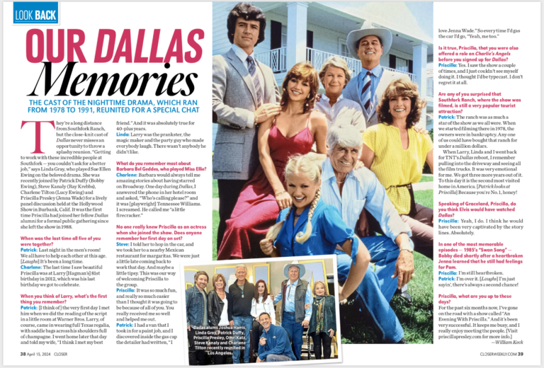'DALLAS' Cast Reunion Panel & Coverage in CLOSER WEEKLY Magazine - When ...